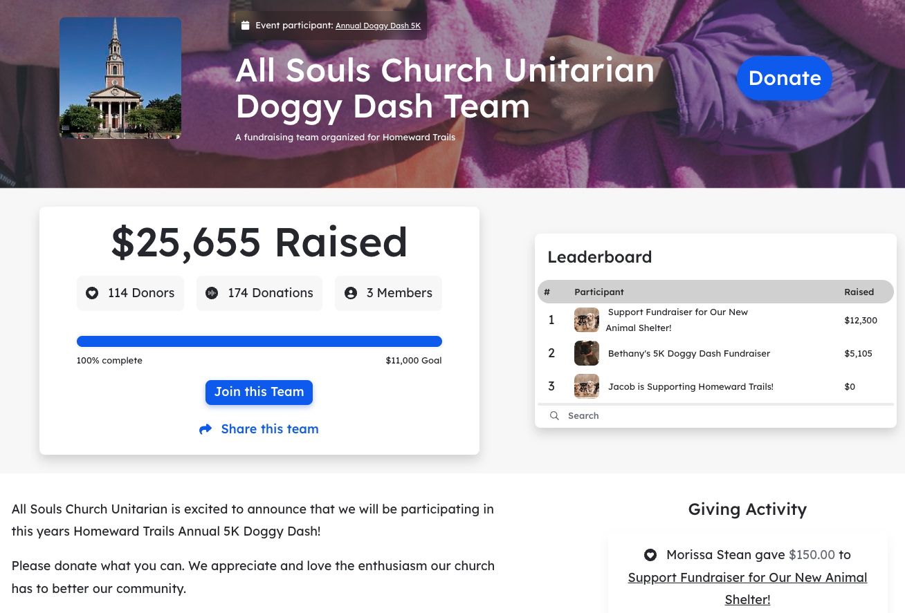 What's the difference between an Event page and a Team page? – Mightycause Support Center